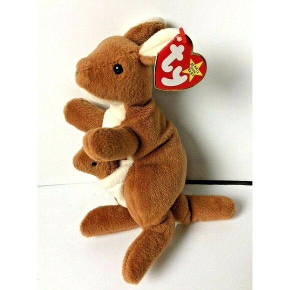 Toys | Ty Beanie Babies Collection Pouch Mama And Baby Kangaroo 1996 ...